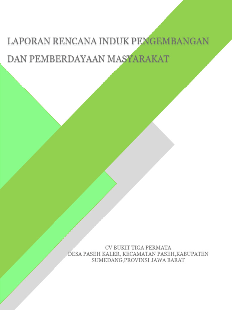 Laporan Rencana Induk PPM CV Bukit Tiga Permata | PDF