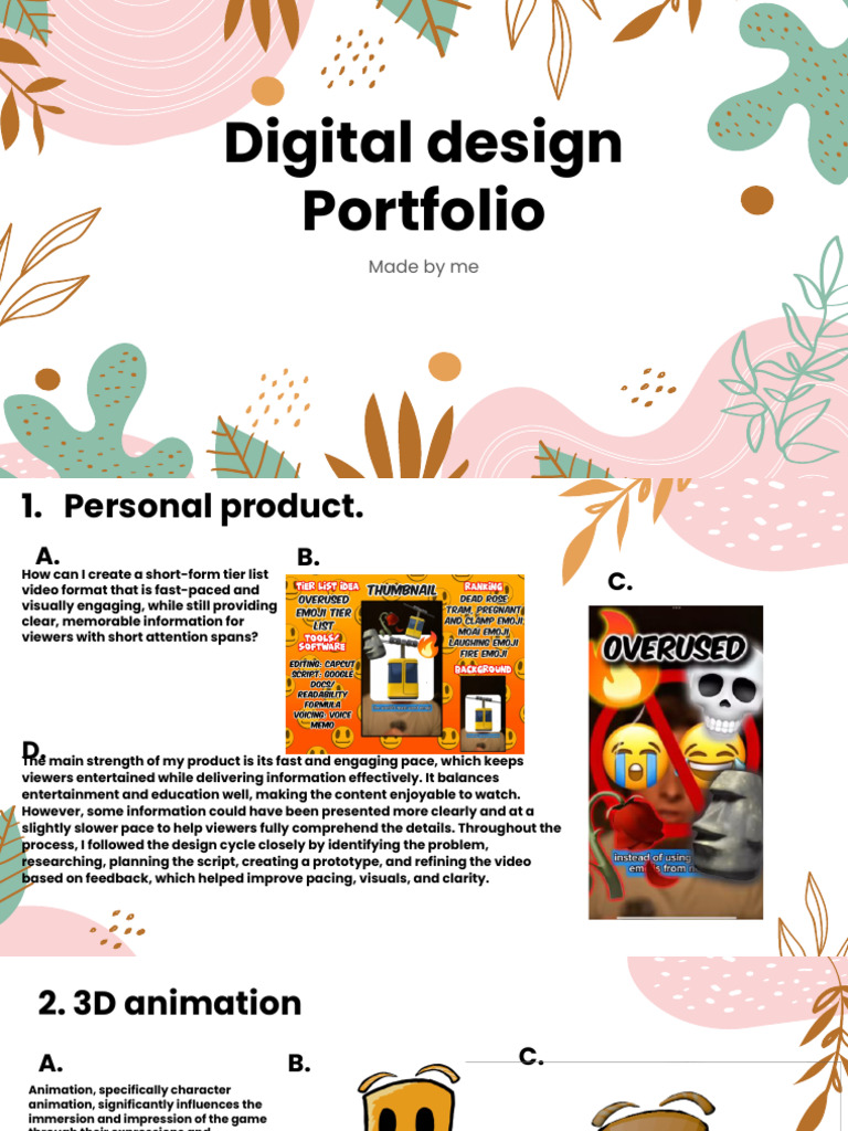 Engaging Digital Design Portfolio | PDF | Animation | Information