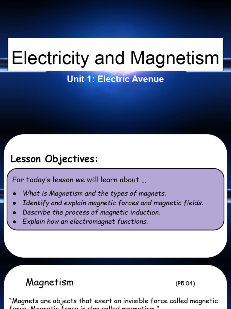 14 Magnetism and Static Electricity - Google Slides | PDF | Magnet | Magnetism