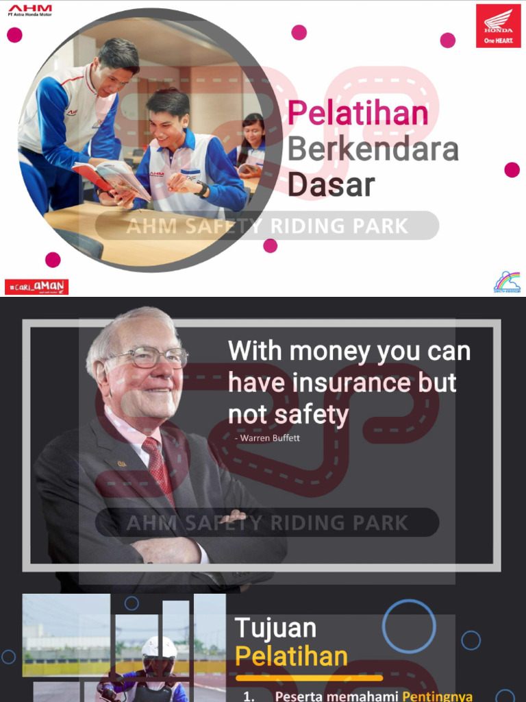 Materi Safety Riding - PT AHM - 2022 | PDF