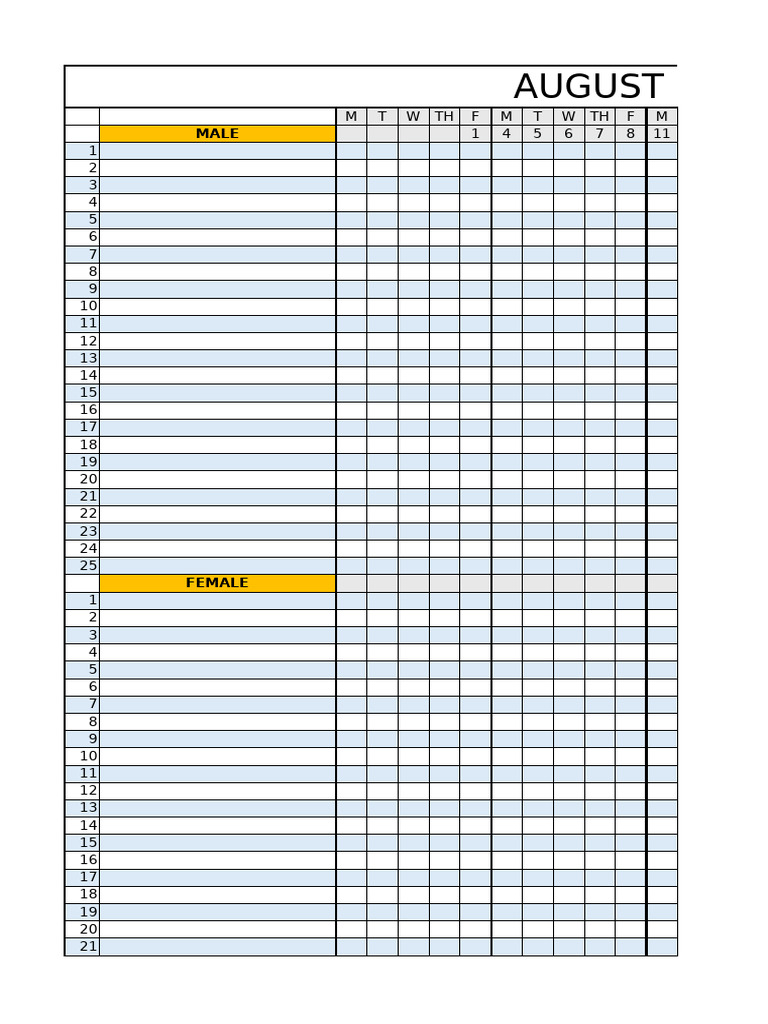 2025 2026 - Attendance 1 | PDF