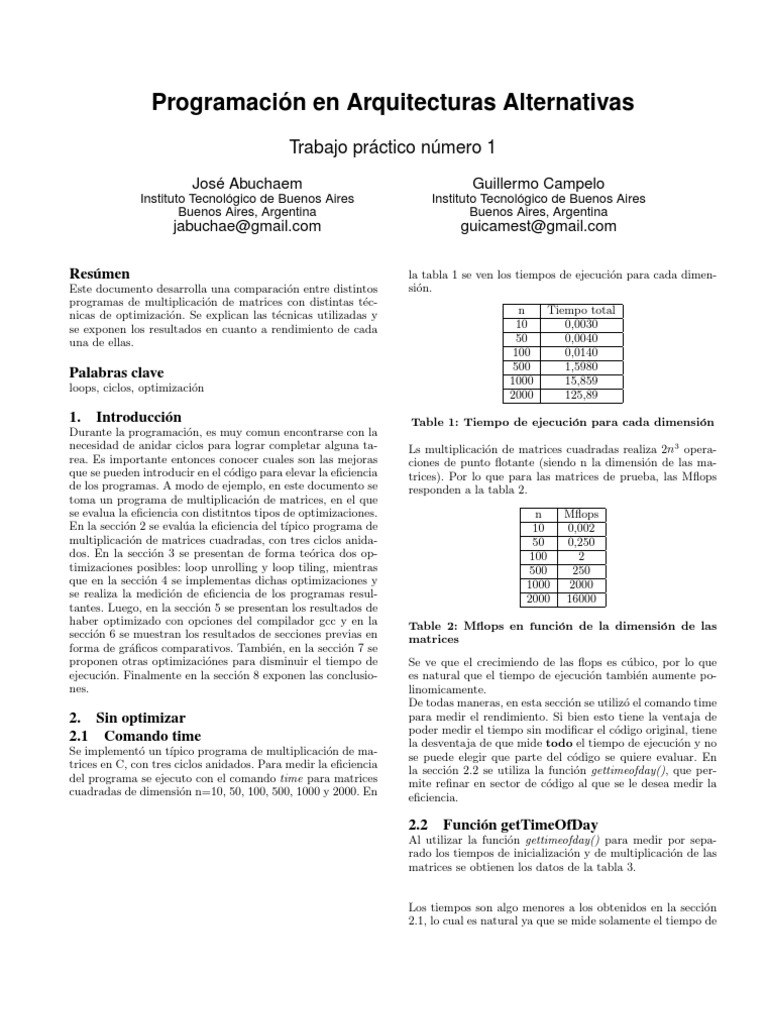 Loop Unrolling | PDF | Matriz (Matemáticas) | Compilador Loop Unrolling | PDF | Matriz (Matemáticas) | Compilador