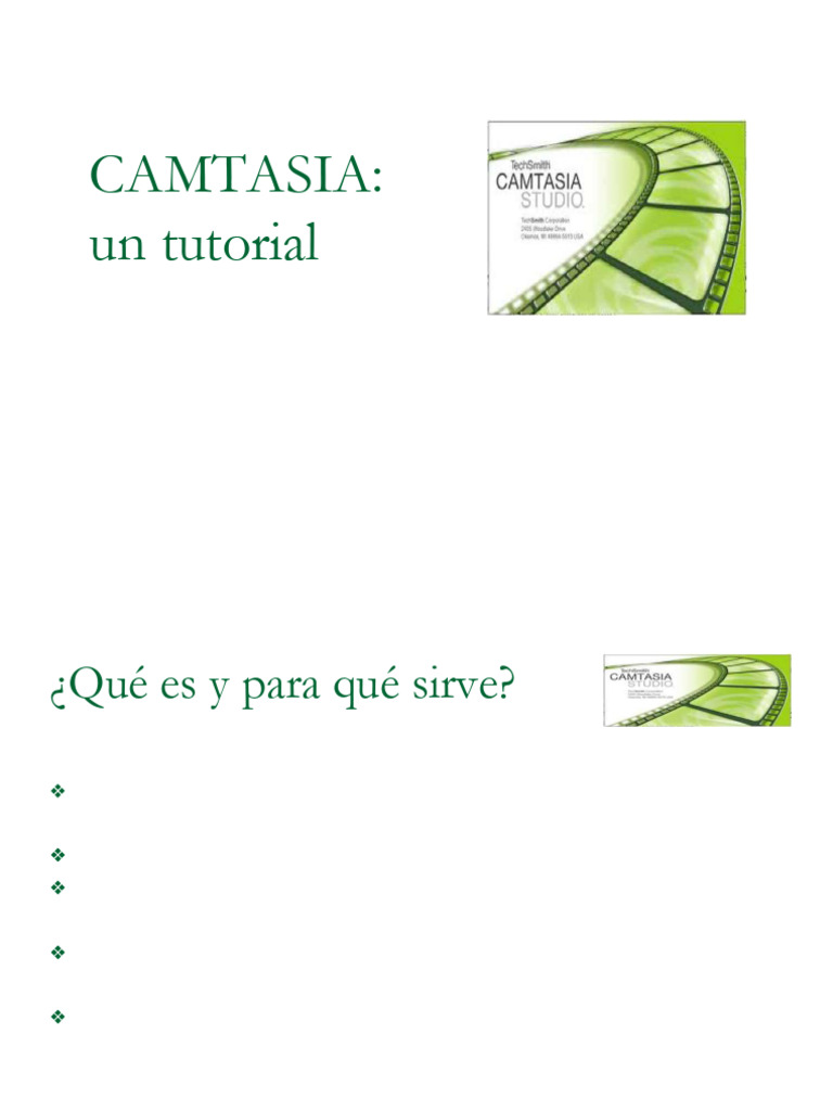 Manual Camtasia | PDF | Formatos de medios | Nuevos medios de comunicación