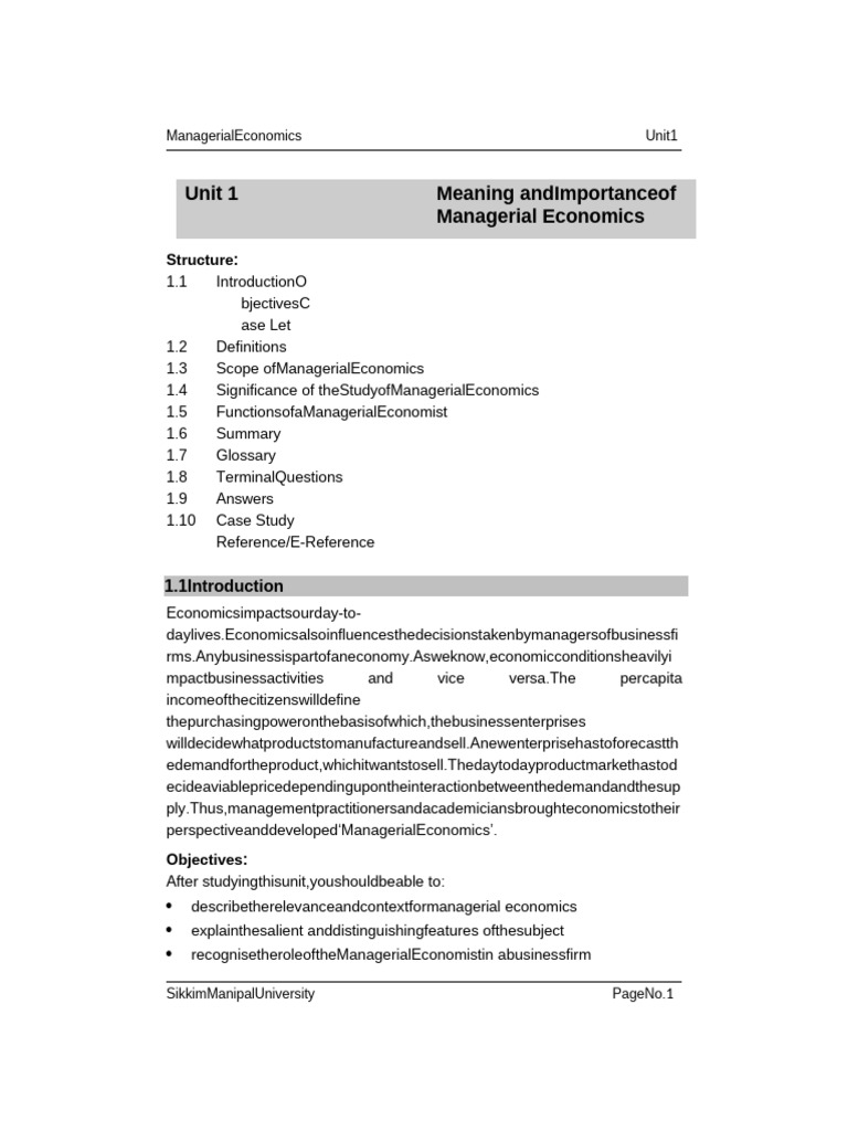 Meaning and Importance of Manager | PDF | Economics | Business Economics