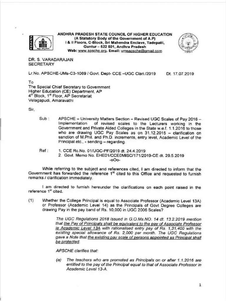 Andhra Pradesh Govt On Increment Etc | PDF