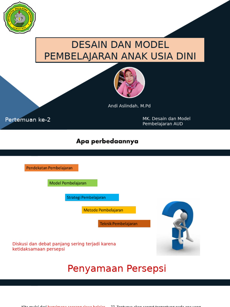 Pert 2. Konsep Dasar Desain Dan Model Pembelajaran | PDF