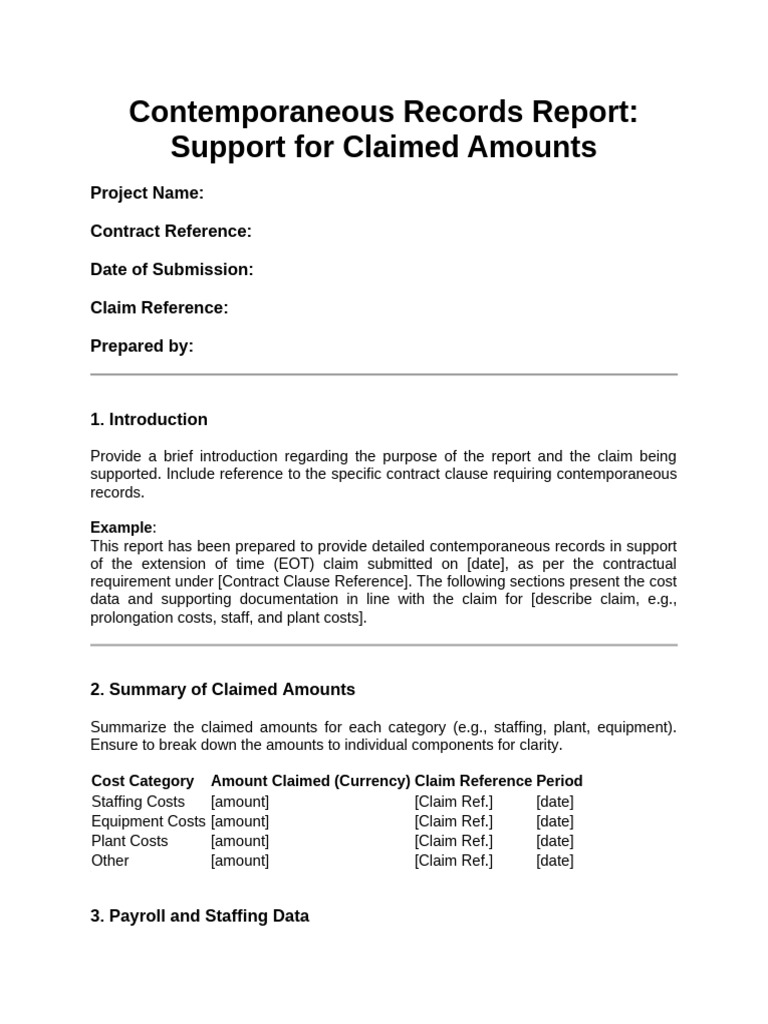 Contemporaneous Records Report | PDF | Invoice