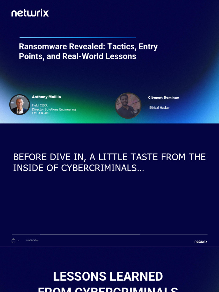 Ransomware Revealed: Tactics, Entry Points, and Real-World Lessons ...