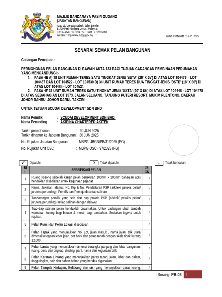 (Pb-03) Scudai Development SDN BHD | PDF