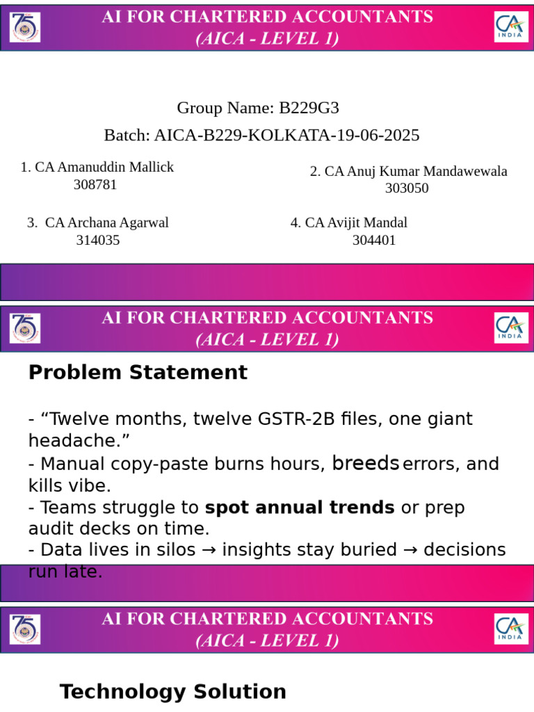 AICA Presentation GROUP 3 | PDF