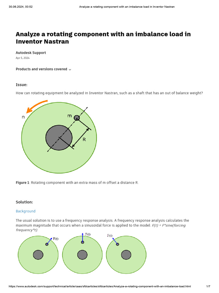 Analyze A Rotating Component With An Imbalance Load in Inventor Nastran ...