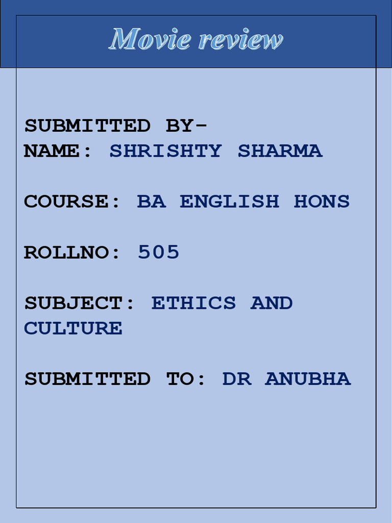 Movie Review On Elephant Whisperers Movie by Shrishty Sharma | PDF | Elephant