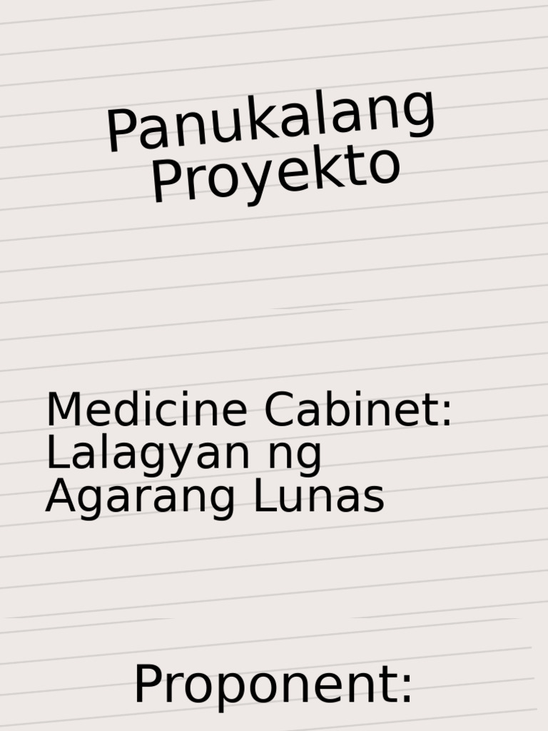 Panukalang Proyekto | PDF