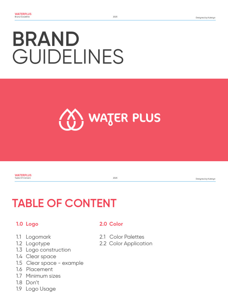 Waterplus Logo Guidelines 2025 | PDF | Logos | Graphic Design