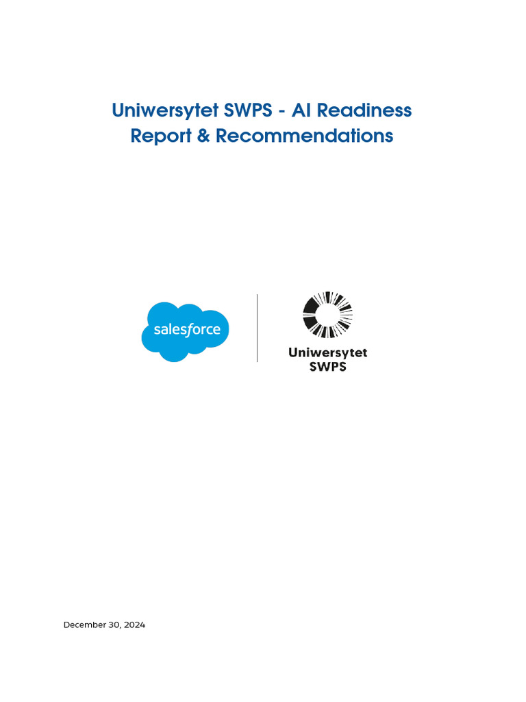 SWPS AI Readiness Report & Strategies | PDF | Artificial Intelligence ...