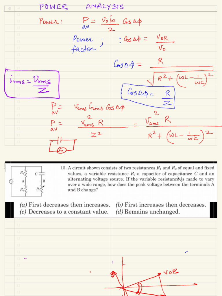 AC, Power Analysis - 250701 - 221233 | PDF | Transformer | Alternating Current