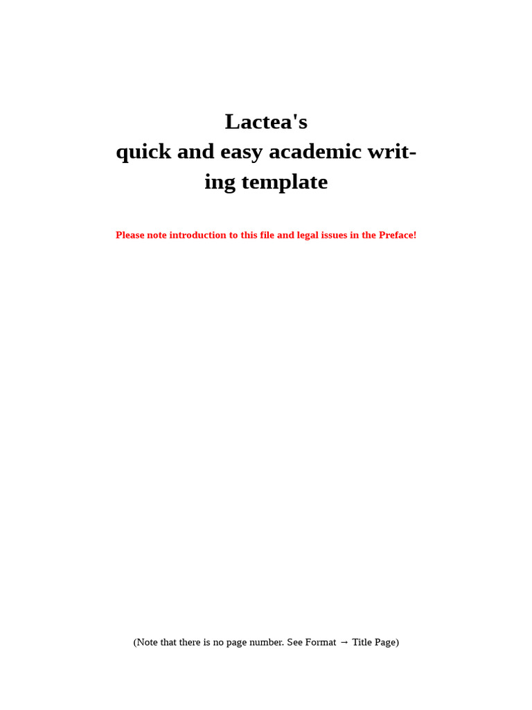 Academic Writing Template | PDF | Text | Writing