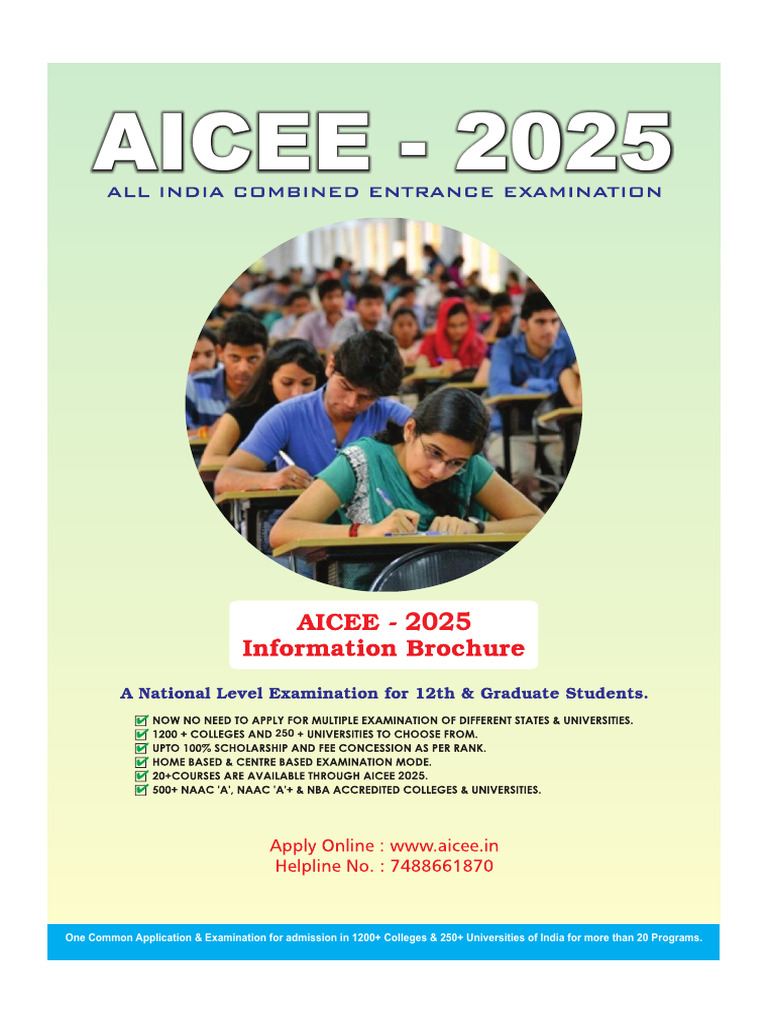 Aicee - 2025 Information Brochure | PDF | University And College Admission | Academia