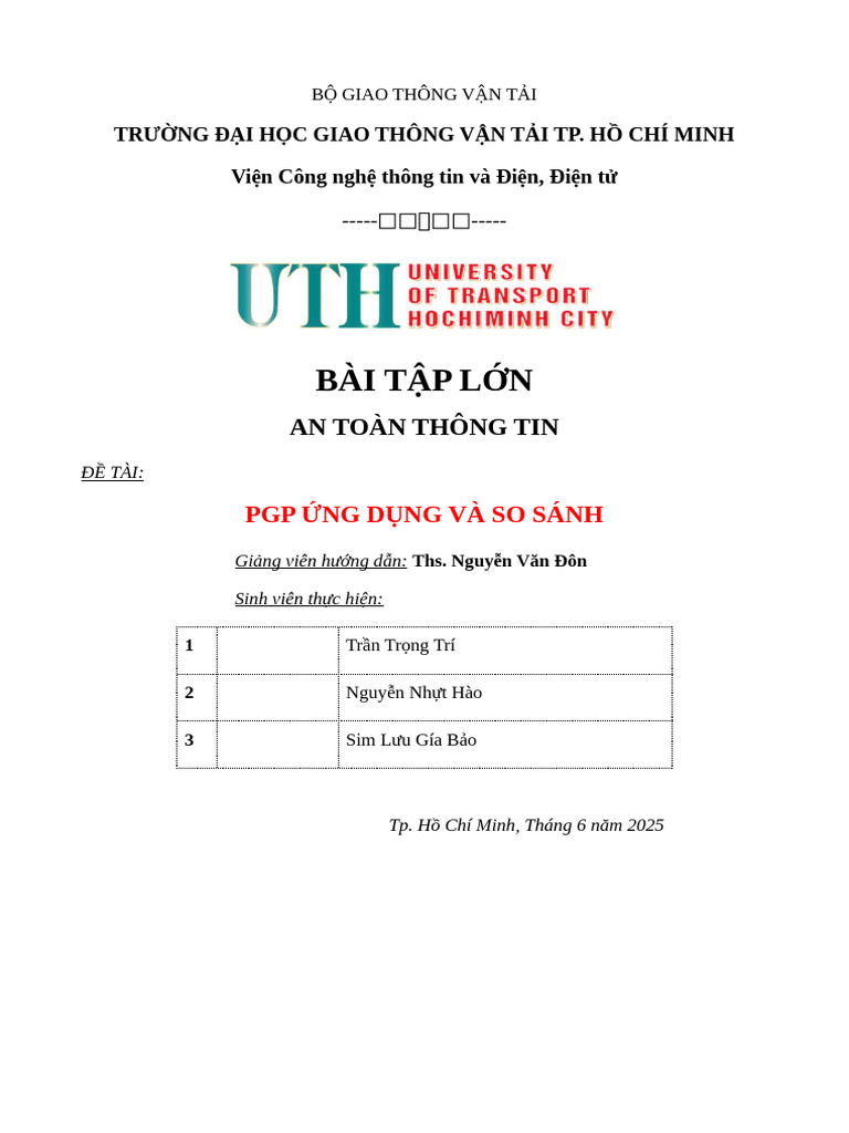 MauBaoCao BaiTapLon | PDF