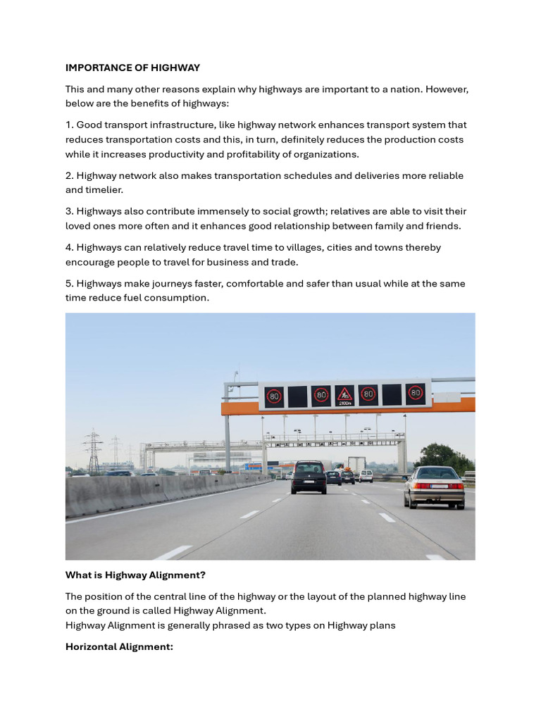 Highway Alignment Types | PDF