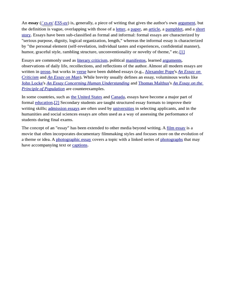 Essay Essentials | PDF | Essays