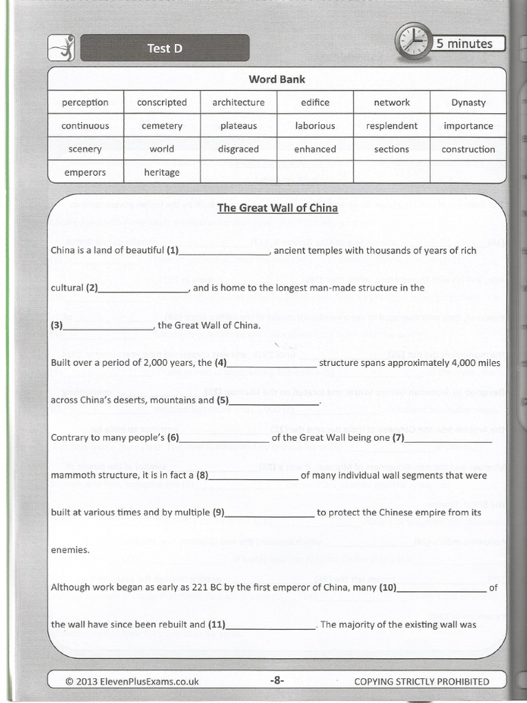 Cloze Tests Book1 Part 2-1-6 | PDF