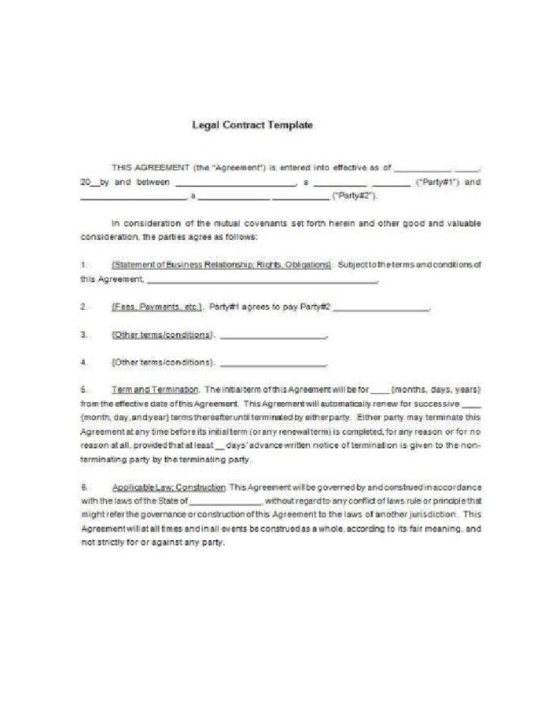 Legal Contract Template | PDF