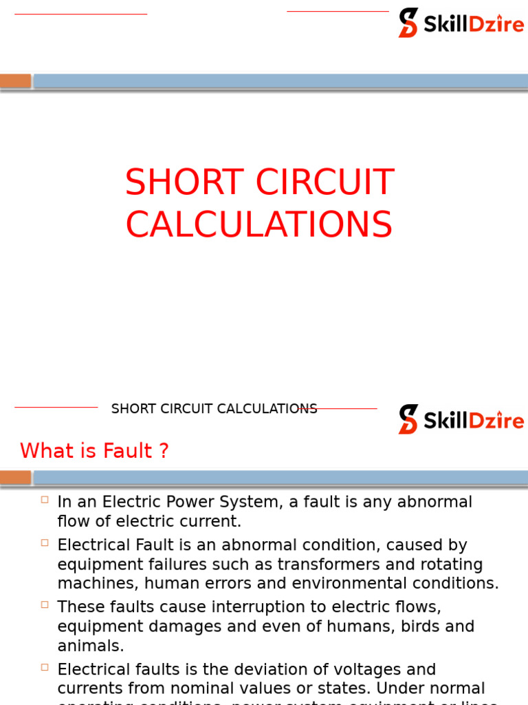 Short Circuit Calculation-1 | PDF | Electronics | Power Engineering