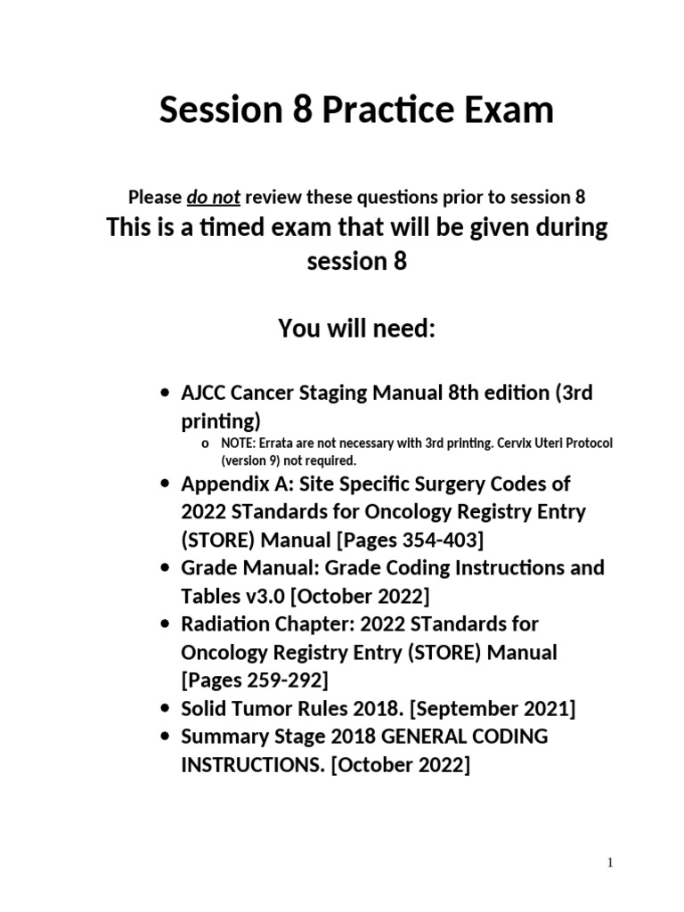 CTR Exam Practice Test Answers Final | PDF | Breast Cancer | Cancer