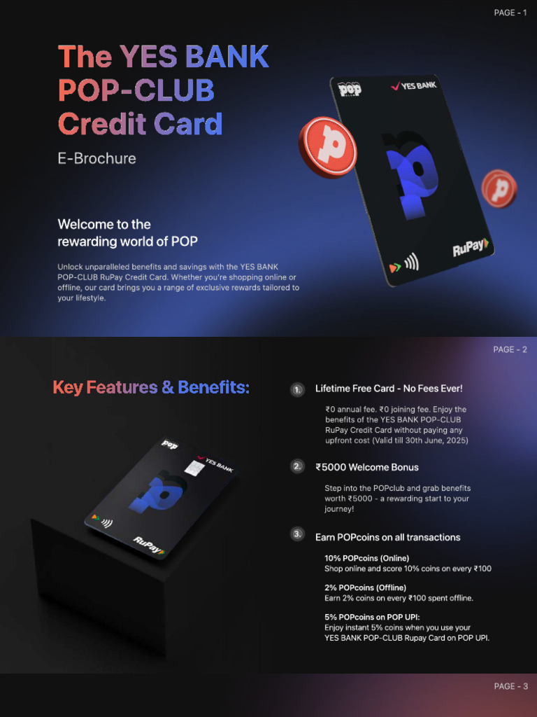Yes PoP LTF Offer Brochure - Updated | PDF | Credit Card | Financial Services