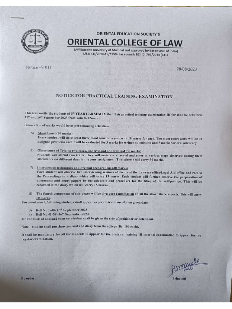 5th Bls PT Notice | PDF