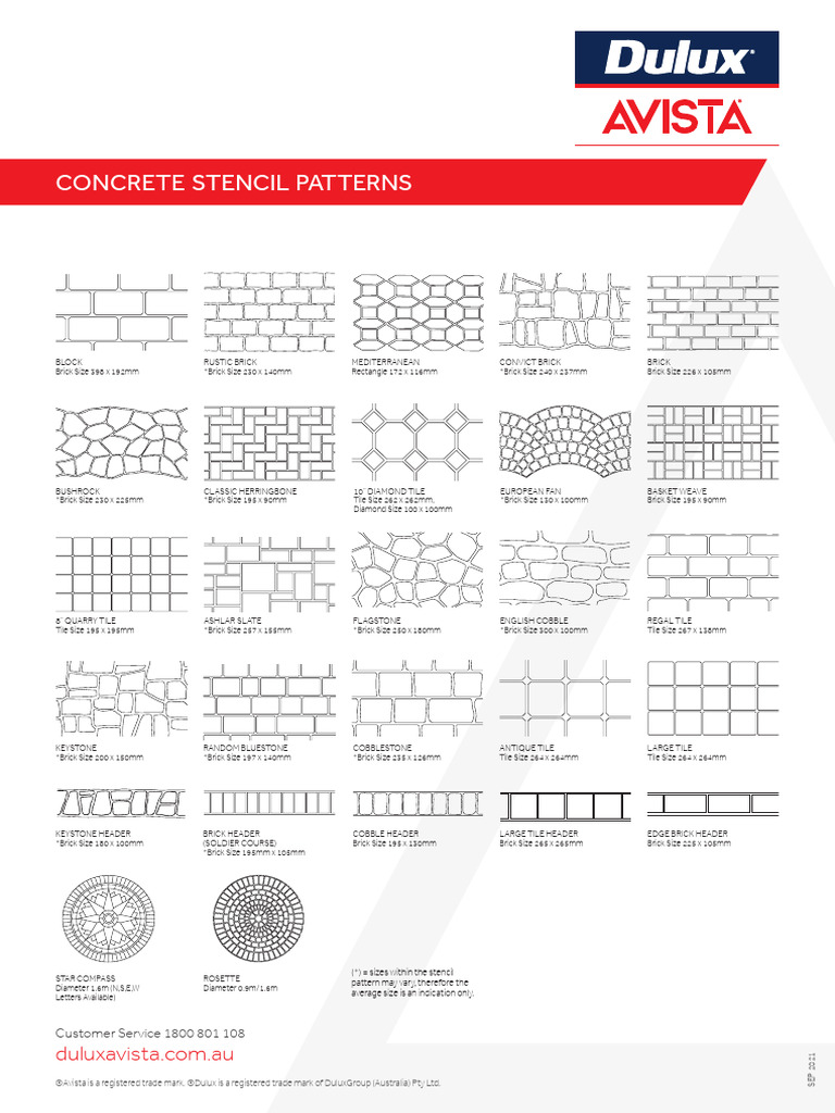 Dulux Avista Concrete Stencil Patterns | PDF | Tile | Brick