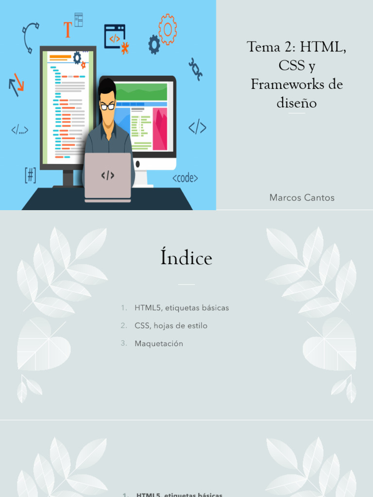 Tema2 HTML, CSS y Frameworks de Diseño | PDF | HTML | Hipervínculo