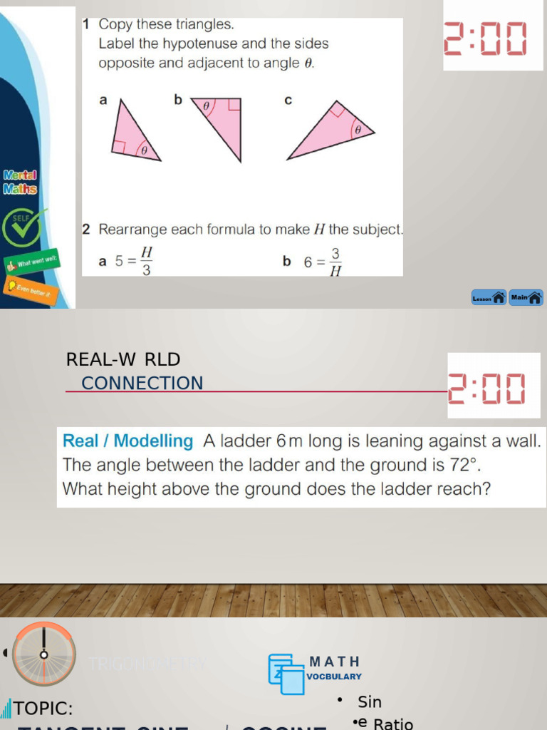 302 Sine, Cosine and Tangent Ratio (Trigonometry) - Final | PDF ...