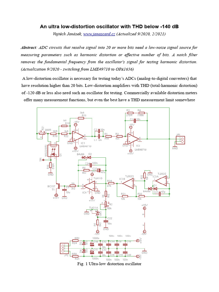 An Ultra Low Distortion Oscillator With THD Below - 140 DB | PDF ...