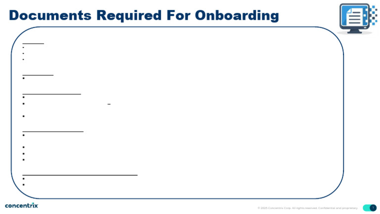 Onboarding Document Requirements | PDF
