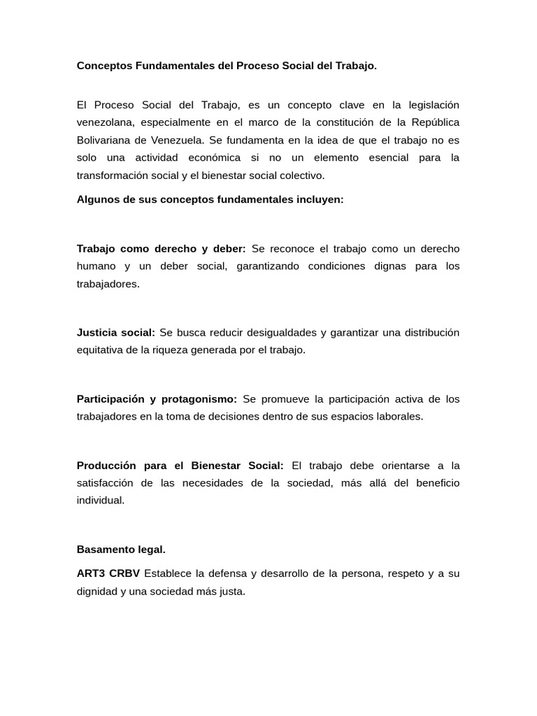 Conceptos Clave del Proceso Social del Trabajo | PDF