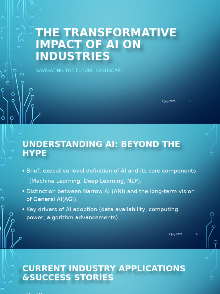 The Transformative Impact of Ai On Industries | PDF
