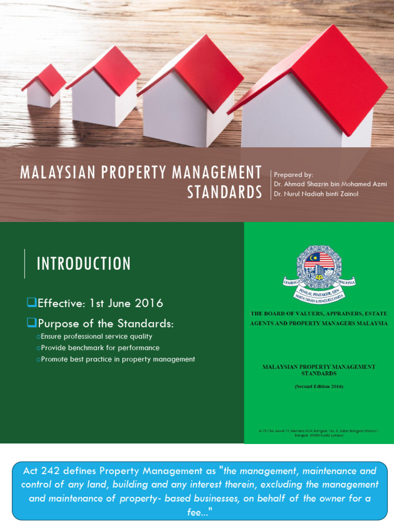 Topic 4 Malaysian Property Management Standard | PDF | Insurance | Lease