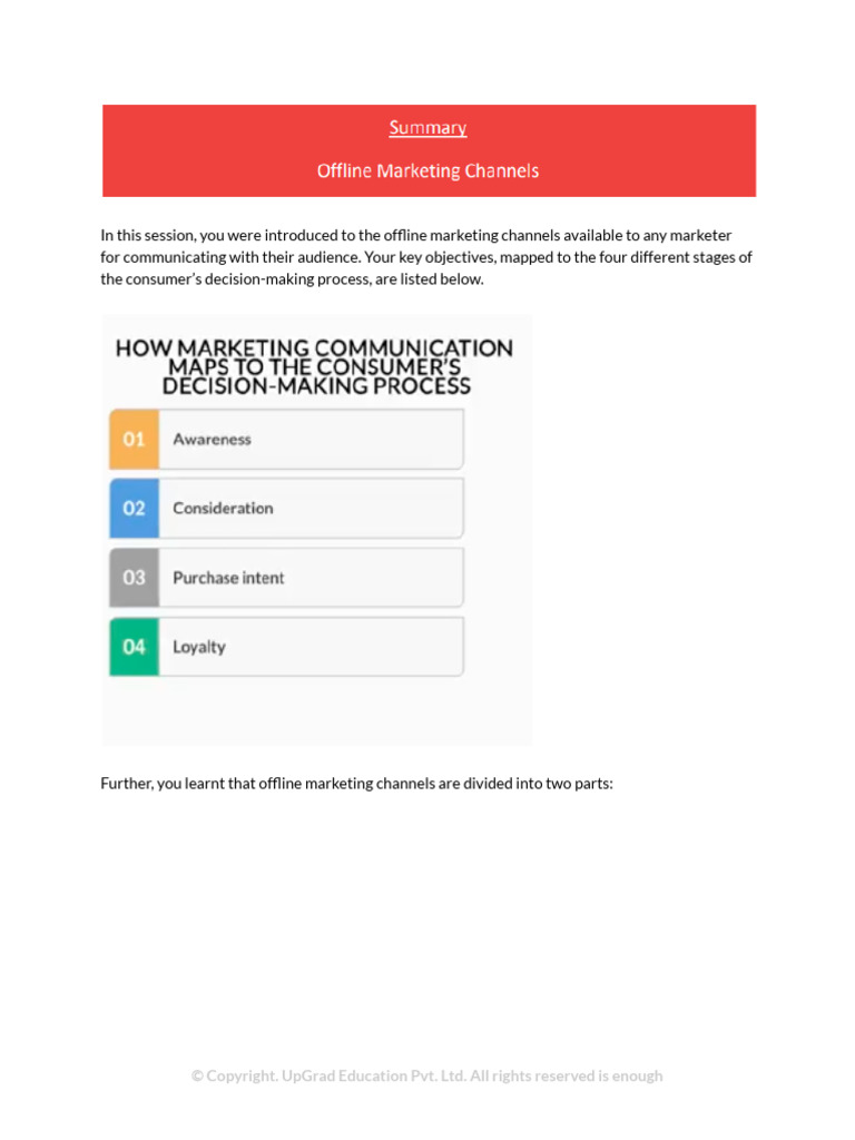 Offline Marketing Channel Strategies | PDF | Advertising | Search ...