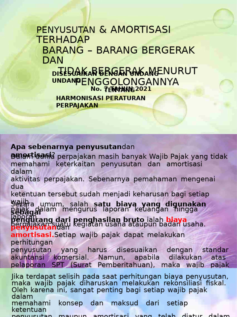 Penyusutan Dan Amortisasi | PDF