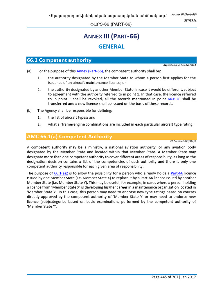 Part66 Annex 3 | PDF | Aircraft | Aviation
