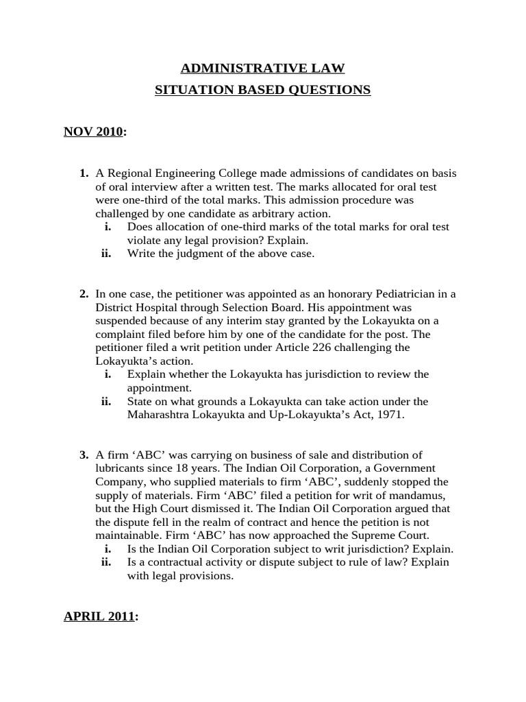 Administrative Law Case Studies and Analysis | PDF | Complaint | Fine ...
