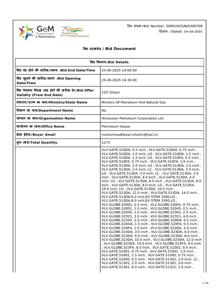 GeM Bidding 7924623 | PDF