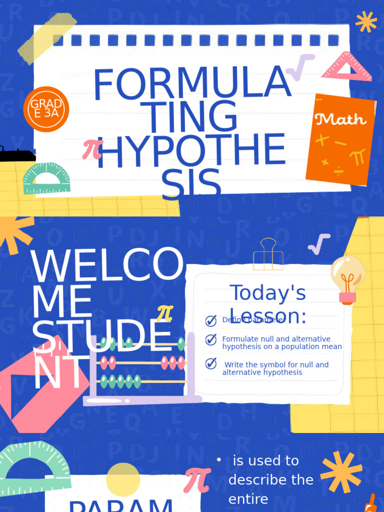 Formulating Hypotheses in Statistics | PDF | Hypothesis | Null Hypothesis