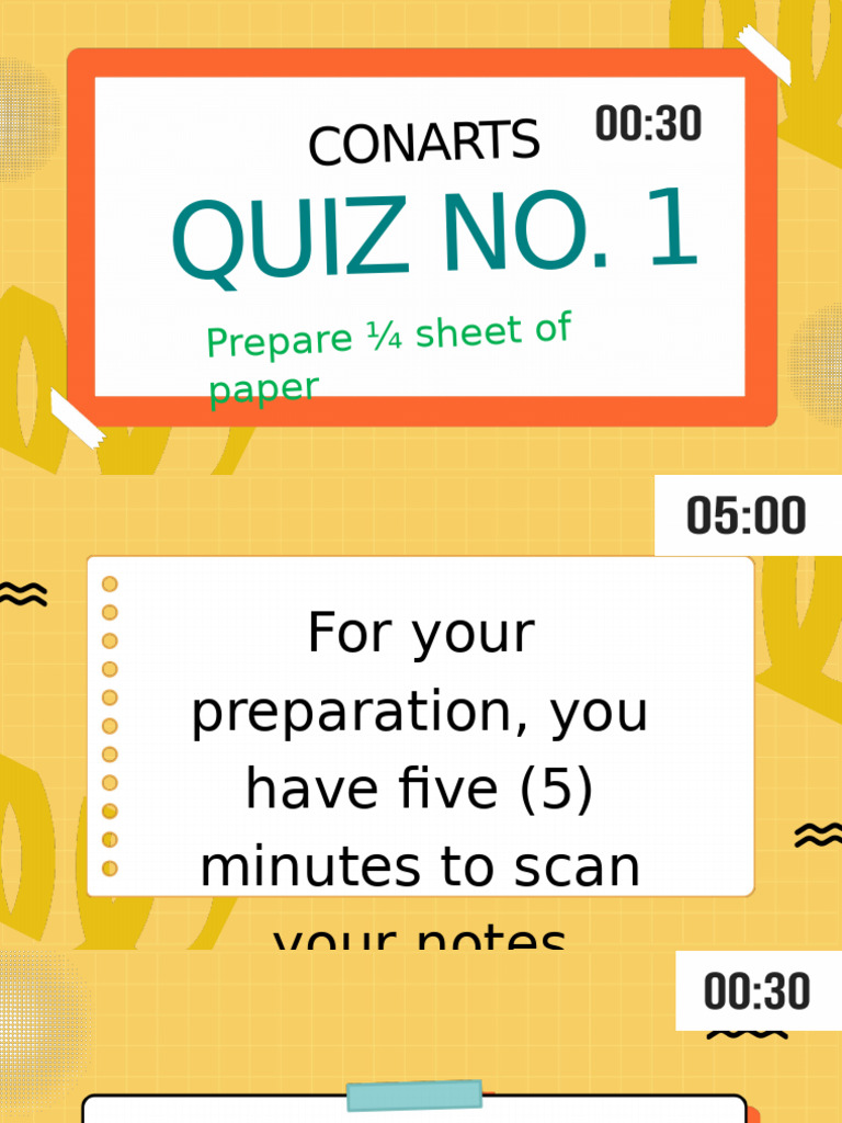 Conarts Quiz 1 | PDF