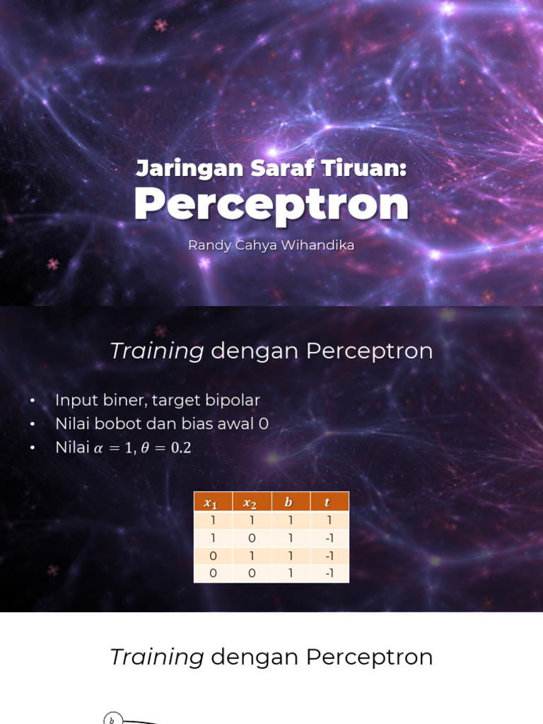 Contoh Perhitungan Perceptron | PDF | Statistical Classification | Operations Research
