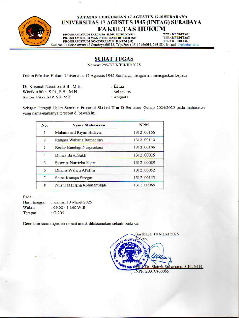 TIM D Sempro Genap 2024-2025 (Pak Kris, Bu Wiwik, Pak Sulton) | PDF