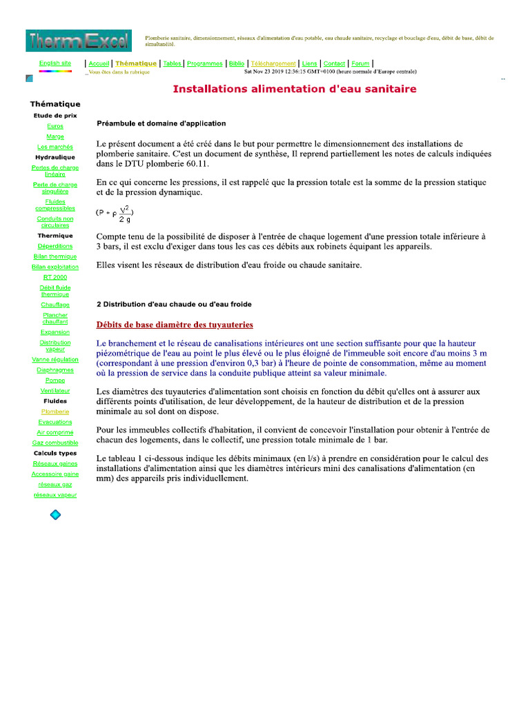 Plomberie Sanitaire | PDF