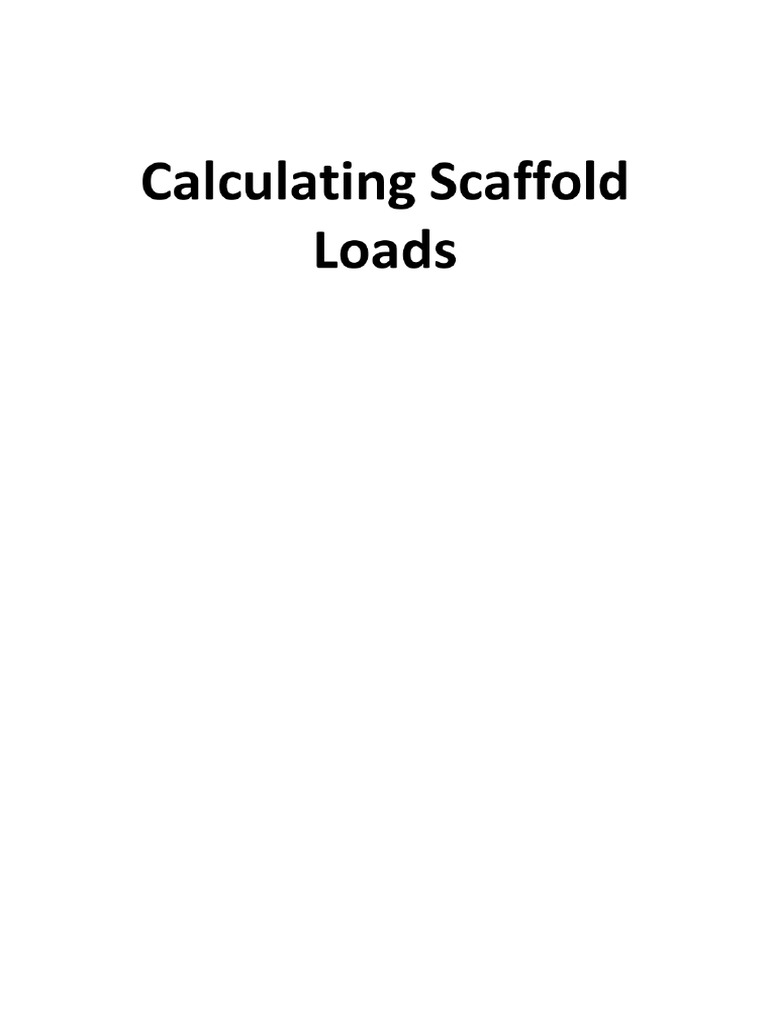 Scaffolding Calculation 3 | PDF